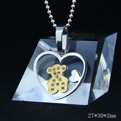 China Fashion Ladies Women Girls Stainless Steel Loving Heart Shapped Necklace Pendant LPH111 for sale