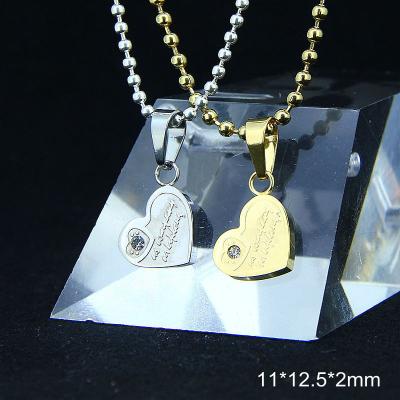 China Fashion Ladies Women Girls Stainless Steel Loving Heart Shapped Necklace Pendant LPH65 for sale