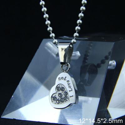 China Fashion Ladies Women Girls Stainless Steel Loving Heart Shapped Necklace Pendant LPH66 for sale