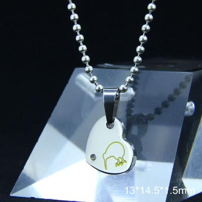 China Fashion Ladies Women Girls Stainless Steel Loving Heart Shapped Necklace Pendant LPH67 for sale