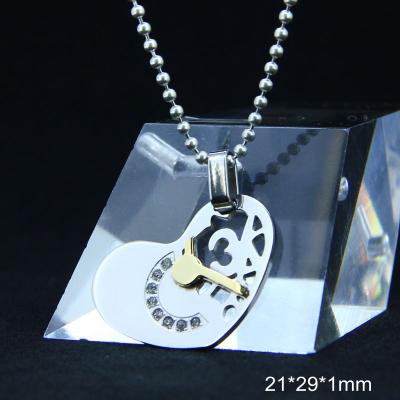 China Fashion Ladies Women Girls Stainless Steel Loving Heart Shapped Necklace Pendant LPH72 for sale