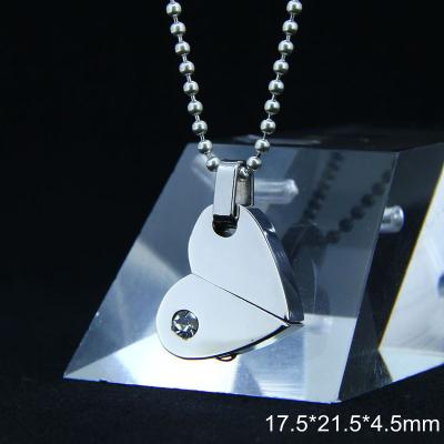 China Fashion Ladies Women Girls Stainless Steel Loving Heart Shapped Necklace Pendant LPH70 for sale
