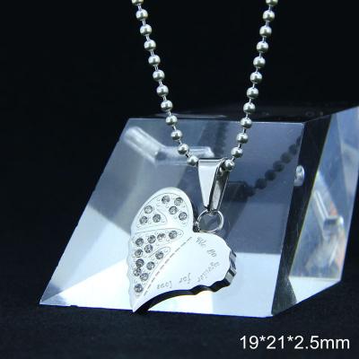 China Fashion Ladies Women Girls Stainless Steel Loving Heart Shapped Necklace Pendant LPH71 for sale