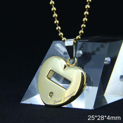 China Fashion Ladies Women Girls Stainless Steel Loving Heart Shapped Necklace Pendant LPH73 for sale