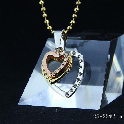 China Fashion Ladies Women Girls Stainless Steel Loving Heart Shapped Necklace Pendant LPH116 for sale