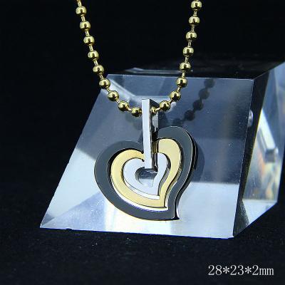 China Fashion Ladies Women Girls Stainless Steel Loving Heart Shapped Necklace Pendant LPH117 for sale