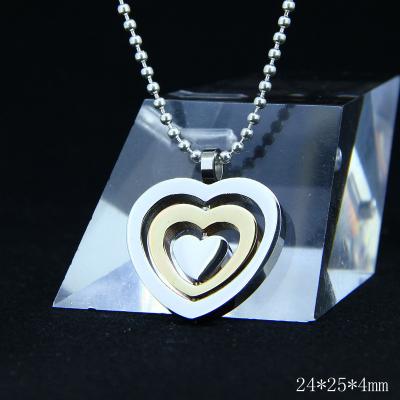 China Fashion Ladies Women Girls Stainless Steel Loving Heart Shapped Necklace Pendant LPH118 for sale