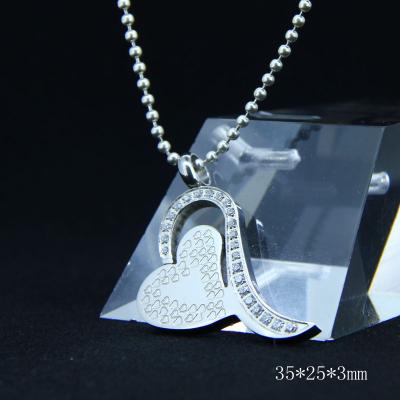 China Fashion Ladies Women Girls Stainless Steel Loving Heart Shapped Necklace Pendant LPH77 for sale