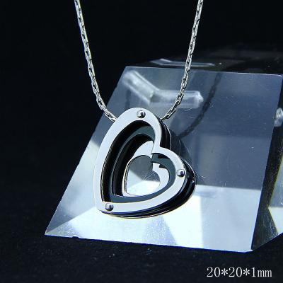 China Fashion Ladies Women Girls Stainless Steel Loving Heart Shapped Necklace Pendant LPH120 for sale