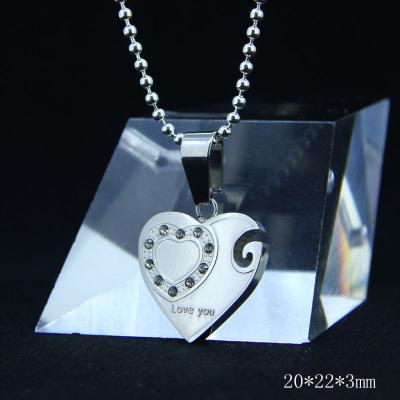China Fashion Ladies Women Girls Stainless Steel Loving Heart Shapped Necklace Pendant LPH75 for sale