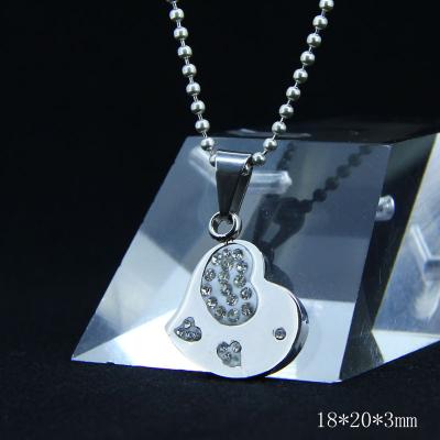 China Fashion Ladies Women Girls Stainless Steel Loving Heart Shapped Necklace Pendant LPH76 for sale