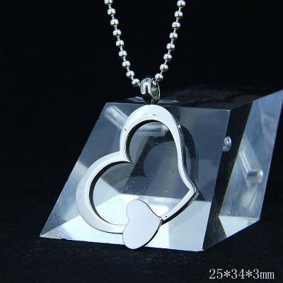 China Fashion Ladies Women Girls Stainless Steel Loving Heart Shapped Necklace Pendant LPH126 for sale