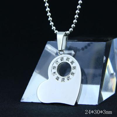 China Fashion Ladies Women Girls Stainless Steel Loving Heart Shapped Necklace Pendant LPH78 for sale