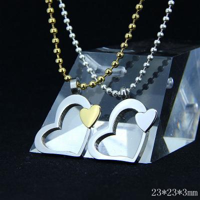 China Fashion Ladies Women Girls Stainless Steel Loving Heart Shapped Necklace Pendant LPH125 for sale