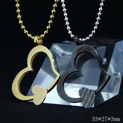 China Fashion Ladies Women Girls Stainless Steel Loving Heart Shapped Necklace Pendant LPH128 for sale