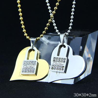 China Fashion Ladies Women Girls Stainless Steel Loving Heart Shapped Necklace Pendant LPH86 for sale