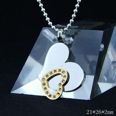 China Fashion Ladies Women Girls Stainless Steel Loving Heart Shapped Necklace Pendant LPH84 for sale
