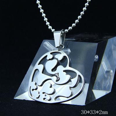 China Fashion Ladies Women Girls Stainless Steel Loving Heart Shapped Necklace Pendant LPH133 for sale