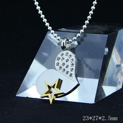 China Fashion Ladies Women Girls Stainless Steel Loving Heart Shapped Necklace Pendant LPH85 for sale