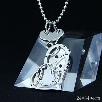 China Fashion Ladies Women Girls Stainless Steel Loving Heart Shapped Necklace Pendant LPH136 for sale