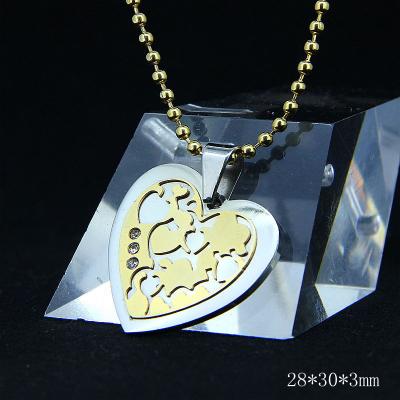 China Fashion Ladies Women Girls Stainless Steel Loving Heart Shapped Necklace Pendant LPH87 for sale