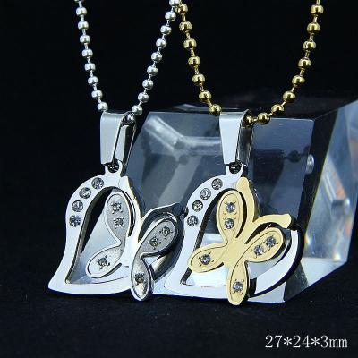China Fashion Ladies Women Girls Stainless Steel Loving Heart Shapped Necklace Pendant LPH135 for sale