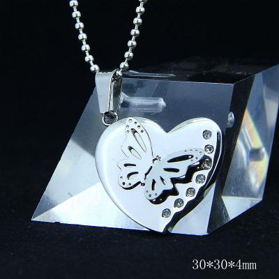 China Fashion Ladies Women Girls Stainless Steel Loving Heart Shapped Necklace Pendant LPH91 for sale