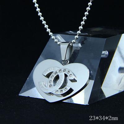 China Fashion Ladies Women Girls Stainless Steel Loving Heart Shapped Necklace Pendant LPH89 for sale