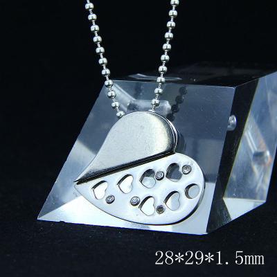 China Fashion Ladies Women Girls Stainless Steel Loving Heart Shapped Necklace Pendant LPH92 for sale