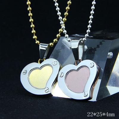 China Fashion Ladies Women Girls Stainless Steel Loving Heart Shapped Necklace Pendant LPH140 for sale