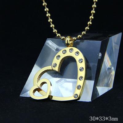 China Fashion Ladies Women Girls Stainless Steel Loving Heart Shapped Necklace Pendant LPH98 for sale
