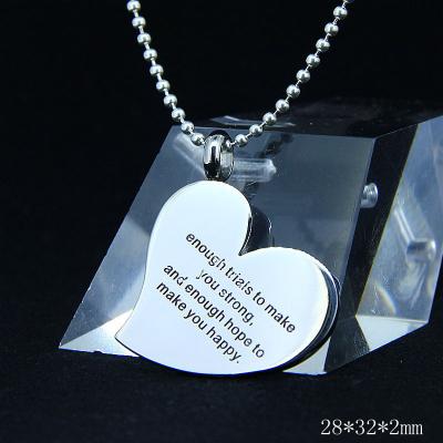 China Fashion Ladies Women Girls Stainless Steel Loving Heart Shapped Necklace Pendant LPH148 for sale