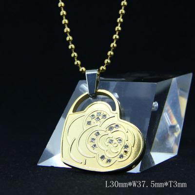 China Fashion Ladies Women Girls Stainless Steel Loving Heart Shapped Necklace Pendant LPH15 for sale