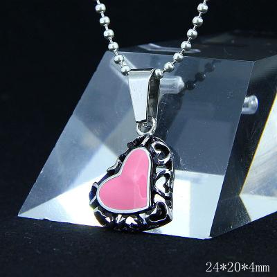 China Fashion Ladies Women Girls Stainless Steel Loving Heart Shapped Necklace Pendant LPH159 for sale