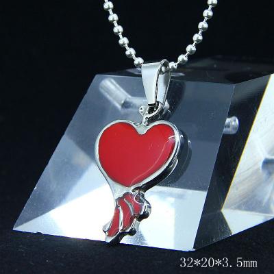 China Fashion Ladies Women Girls Stainless Steel Loving Heart Shapped Necklace Pendant LPH160 for sale