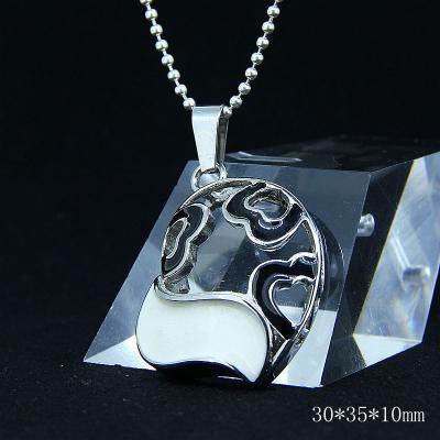 China Fashion Ladies Women Girls Stainless Steel Loving Heart Shapped Necklace Pendant LPH168-1 for sale