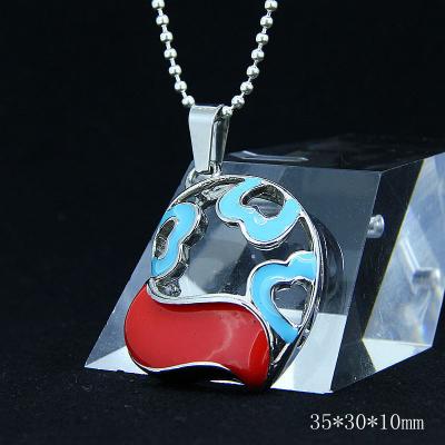 China Fashion Ladies Women Girls Stainless Steel Loving Heart Shapped Necklace Pendant LPH168-2 for sale