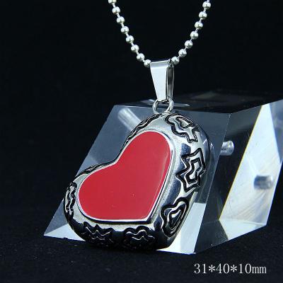 China Fashion Ladies Women Girls Stainless Steel Loving Heart Shapped Necklace Pendant LPH170-2 for sale