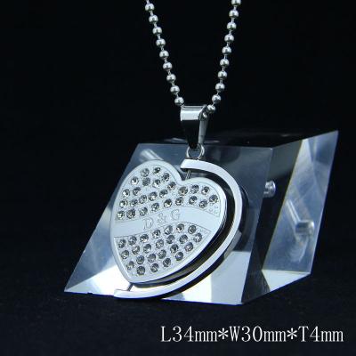 China Fashion Ladies Women Girls Stainless Steel Loving Heart Shapped Necklace Pendant LPH20 for sale