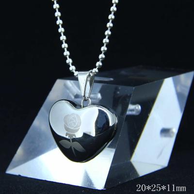 China Fashion Ladies Women Girls Stainless Steel Loving Heart Shapped Necklace Pendant LPH191 for sale