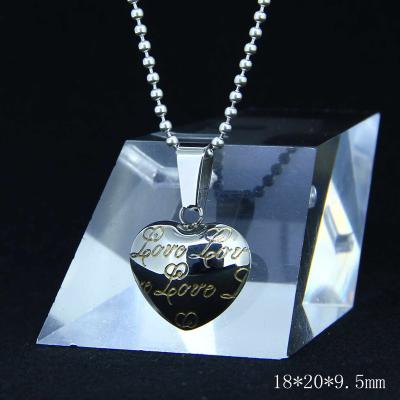 China Fashion Ladies Women Girls Stainless Steel Loving Heart Shapped Necklace Pendant LPH205 for sale