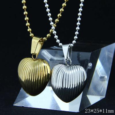 China Fashion Ladies Women Girls Stainless Steel Loving Heart Shapped Necklace Pendant LPH210 for sale