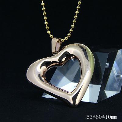 China Fashion Ladies Women Girls Stainless Steel Loving Heart Shapped Necklace Pendant LPH216-3 for sale