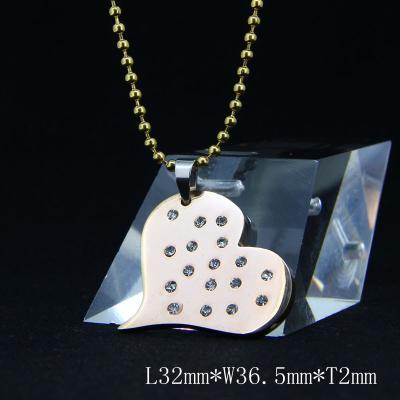 China Fashion Ladies Women Girls Stainless Steel Loving Heart Shapped Necklace Pendant LPH22 for sale