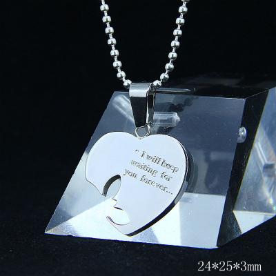 China Fashion Ladies Women Girls Stainless Steel Loving Heart Shapped Necklace Pendant LPH223 for sale