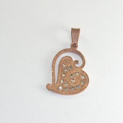 China Fashion Ladies Women Girls Stainless Steel Loving Heart Shapped Necklace Pendant LPH257 for sale