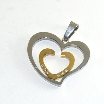 China Fashion Ladies Women Girls Stainless Steel Loving Heart Shapped Necklace Pendant LPH258 for sale