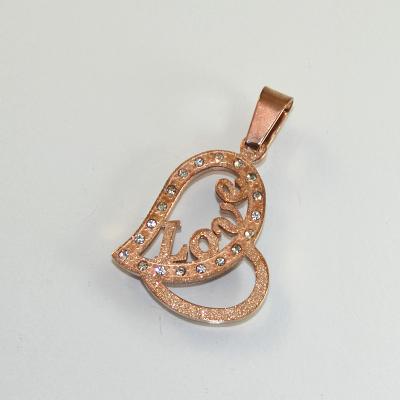 China Fashion Ladies Women Girls Stainless Steel Loving Heart Shapped Necklace Pendant LPH261 for sale