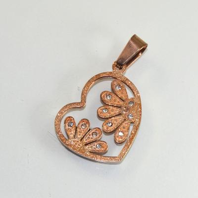 China Fashion Ladies Women Girls Stainless Steel Loving Heart Shapped Necklace Pendant LPH262-1 for sale