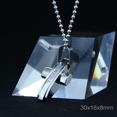 China Trendy Stainless Steel CZ Crystal Stones Inlay Cross Plus Symbol Necklace Pendant LDC32 for sale